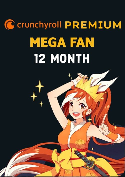 Crunchyroll - 1 Year Mega Fan Subscription | Crunchyroll | CDKeys