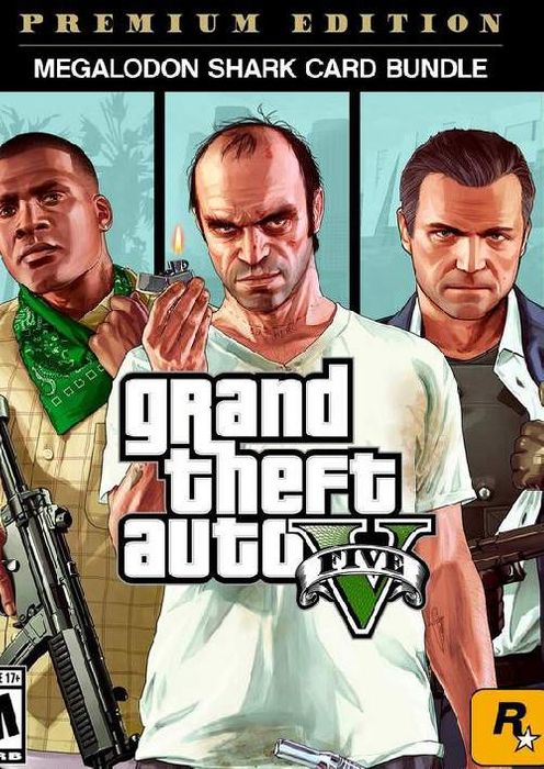 Grand Theft Auto V 5 Premium Online Edition & Megalodon Shark Card ...